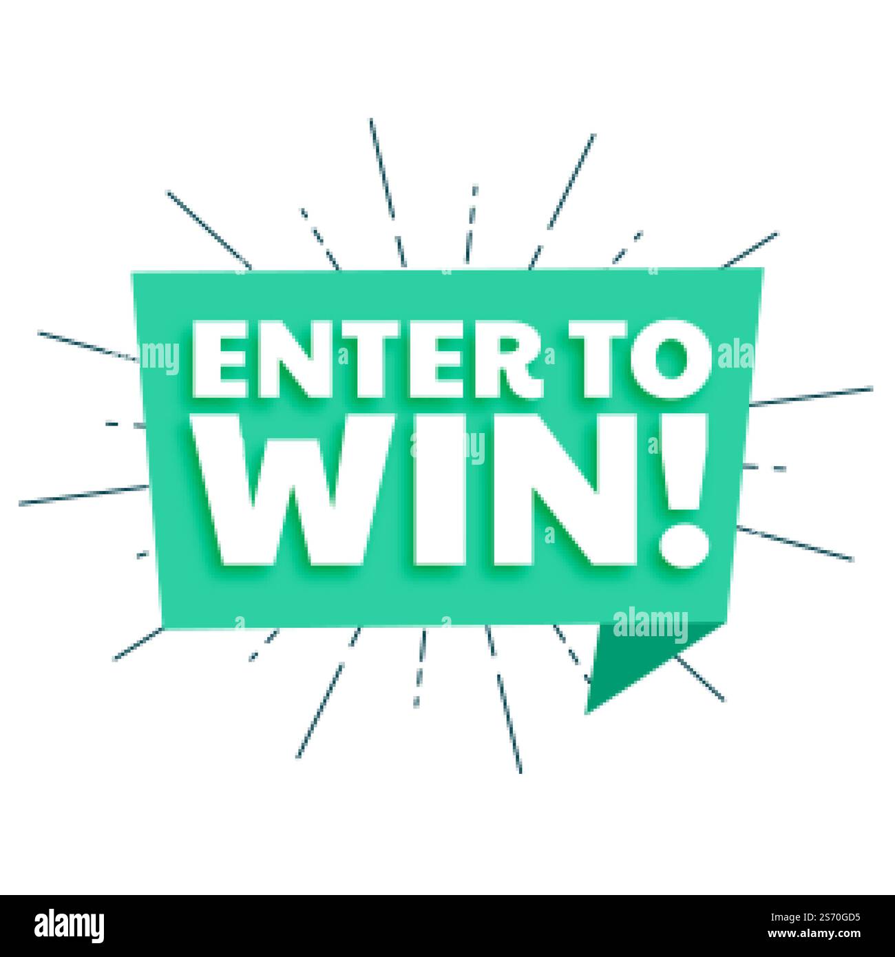 enter to win template in origami chat bubble style Stock Vector Image ...