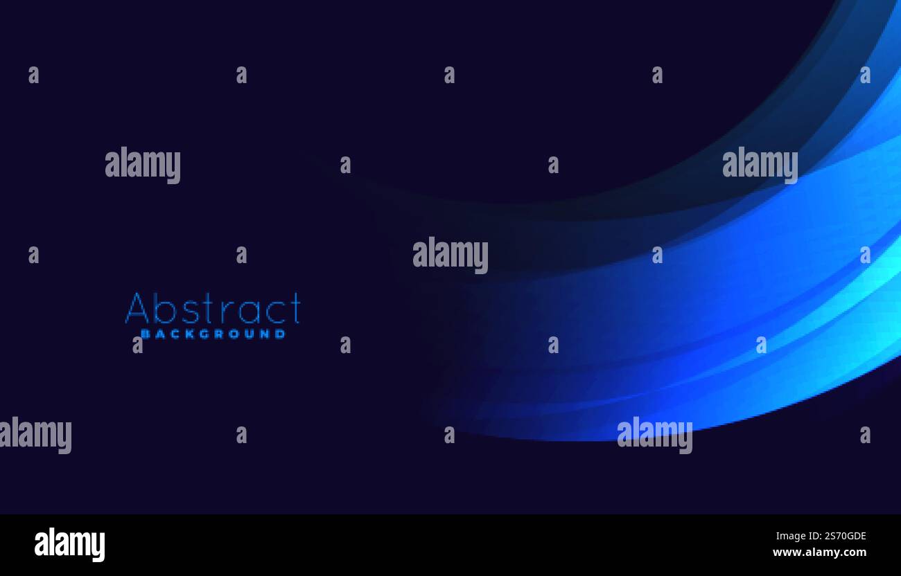 abstract blue curve lines with text space background Stock Vector Image ...