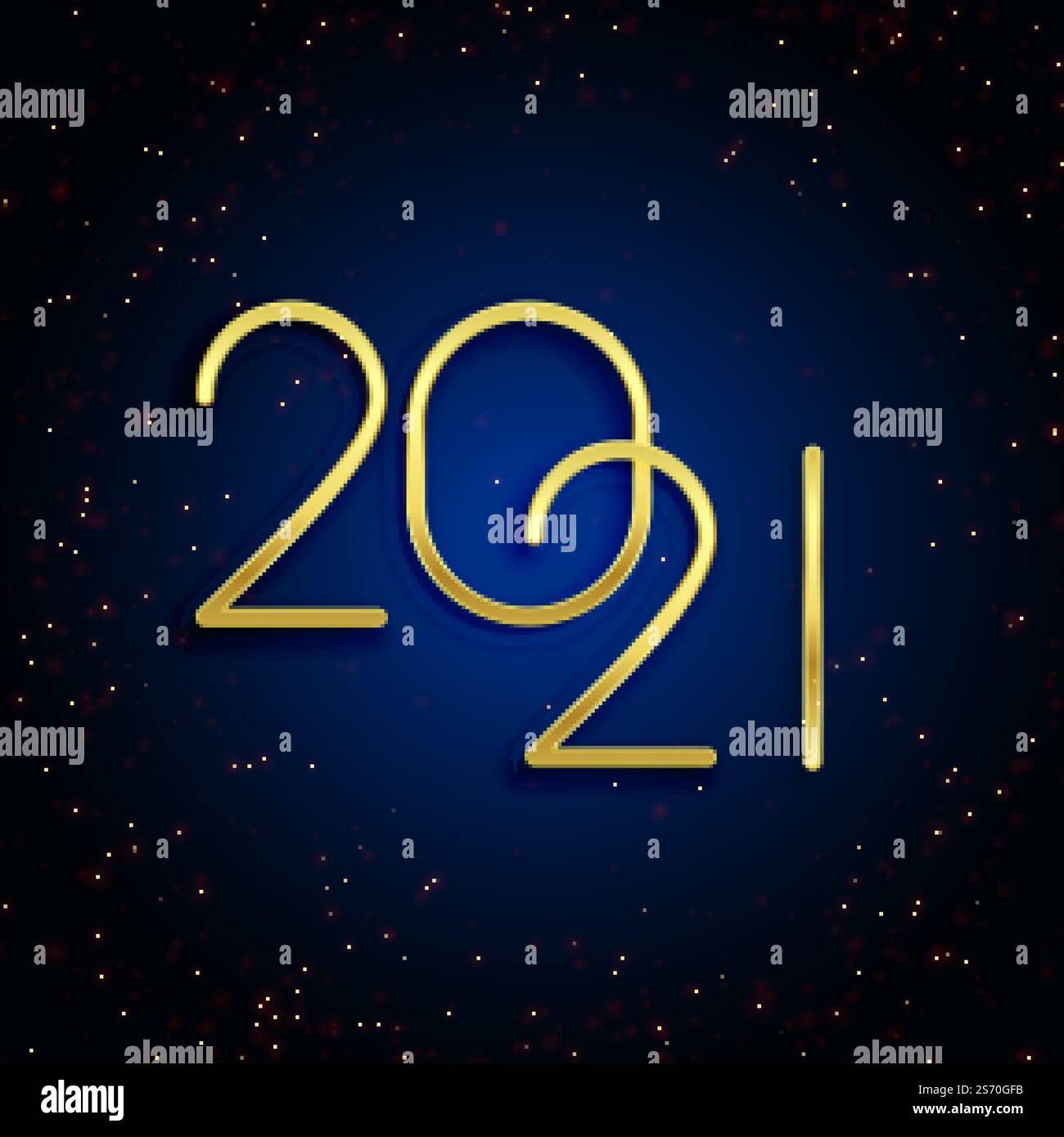 golden 2021 happy new year glitter background design Stock Vector Image ...