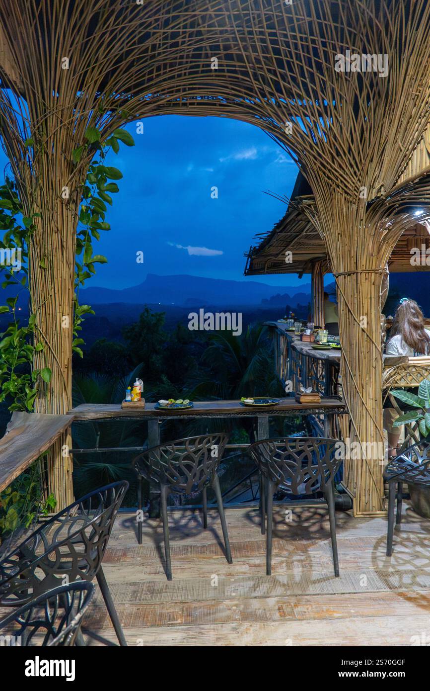 a tropical restaurant in Thailand with a view Stock Photo - Alamy