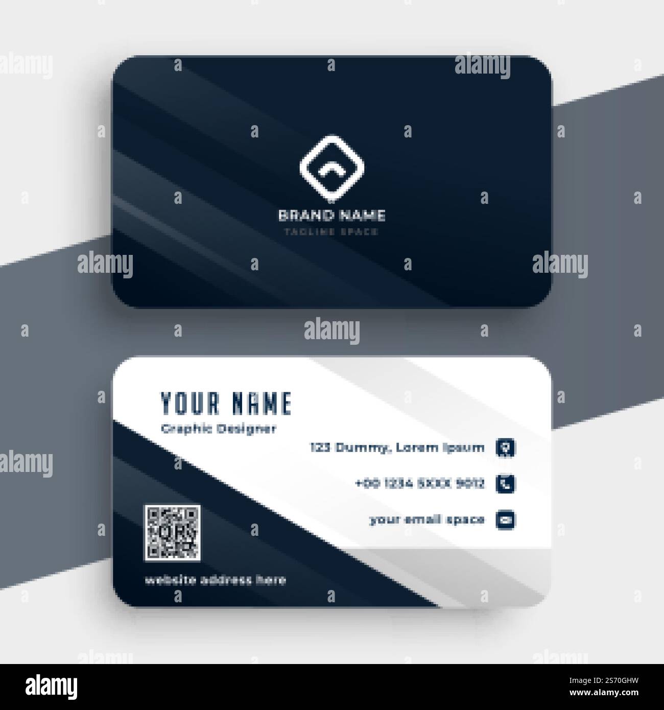clean simple business card template modern design Stock Vector Image ...