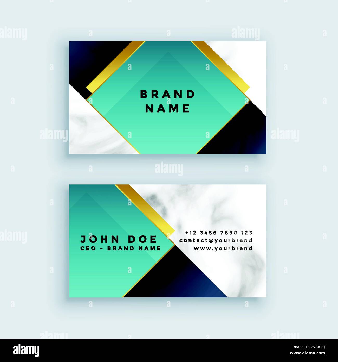 modern company business card in marble business card design Stock ...