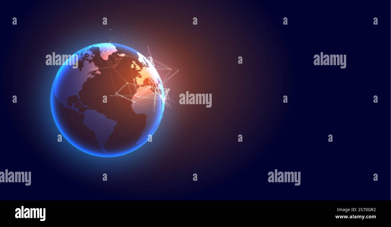 technology global digital earth futuristic background design Stock ...