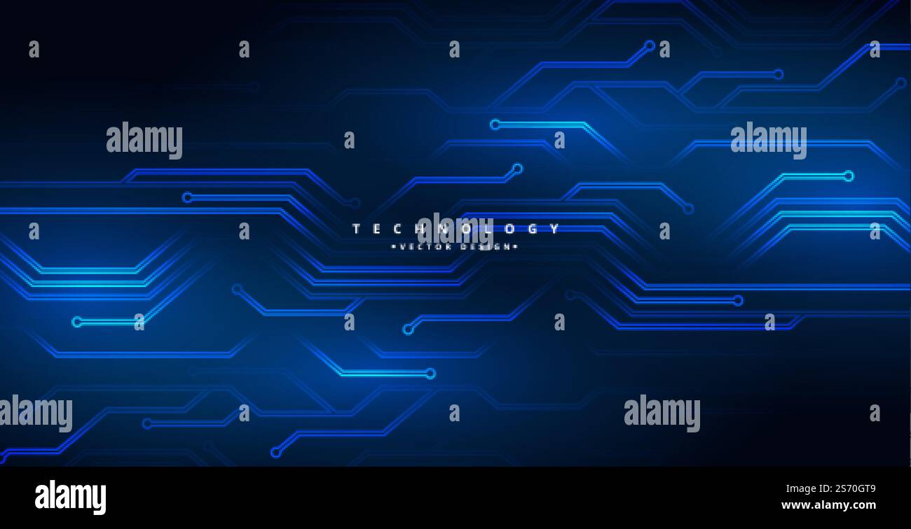 digital technology circuit lines diagram background design Stock Vector ...