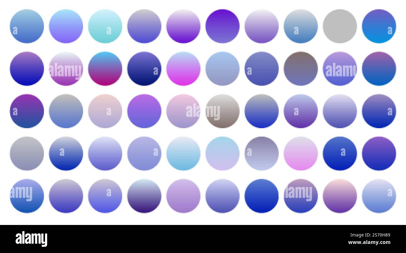 big set of cool blue and purple gradients Stock Vector Image & Art - Alamy