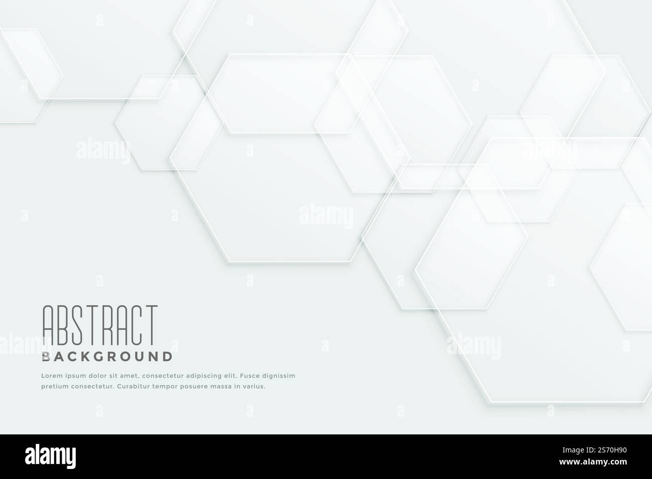 white background with overlapping hexagonal patterns design Stock ...