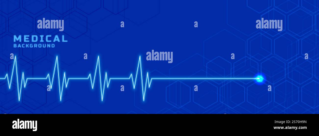 medial heartbeat line banner for healthcare industry Stock Vector Image ...