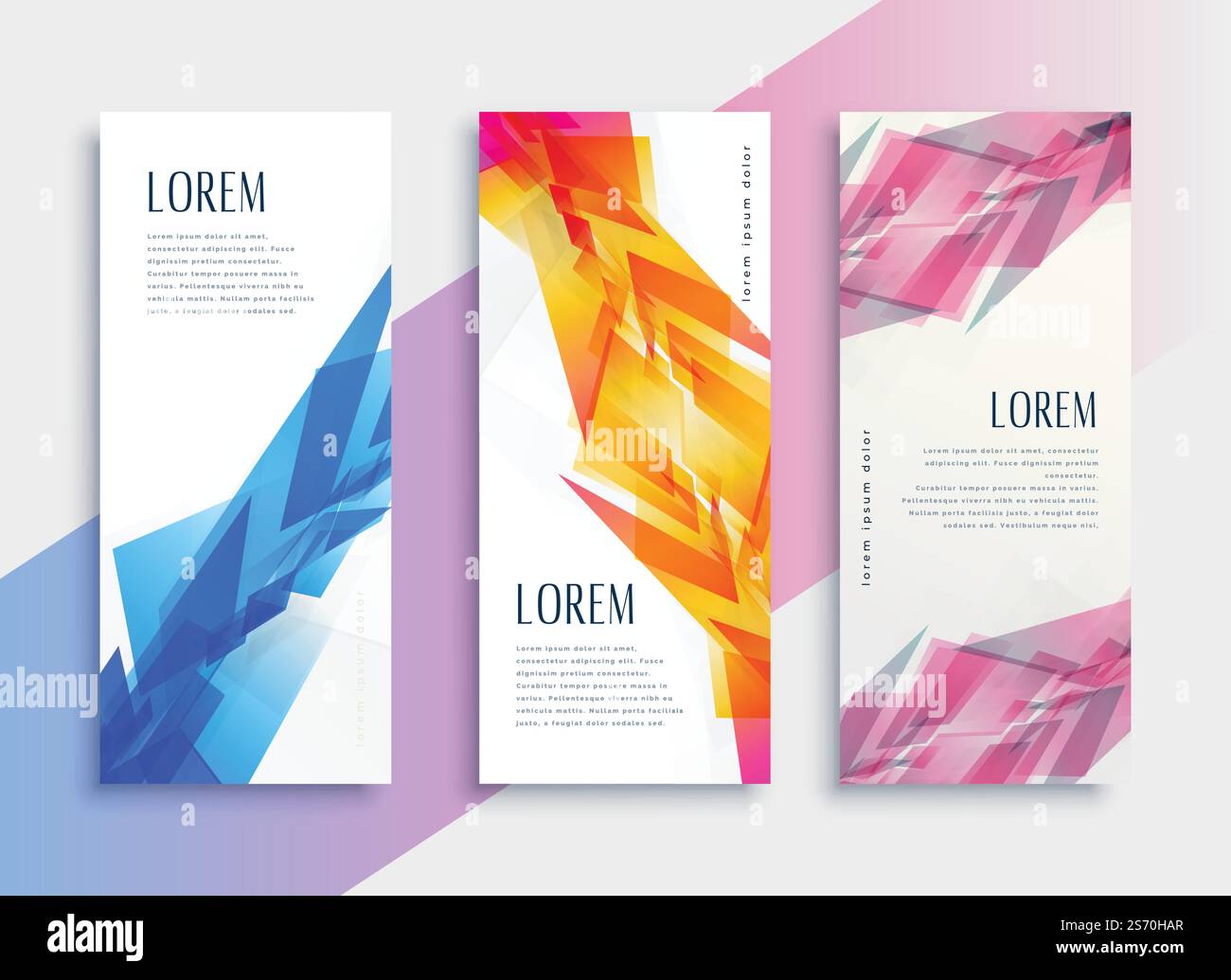abstract style web vertical banner design template Stock Vector Image ...