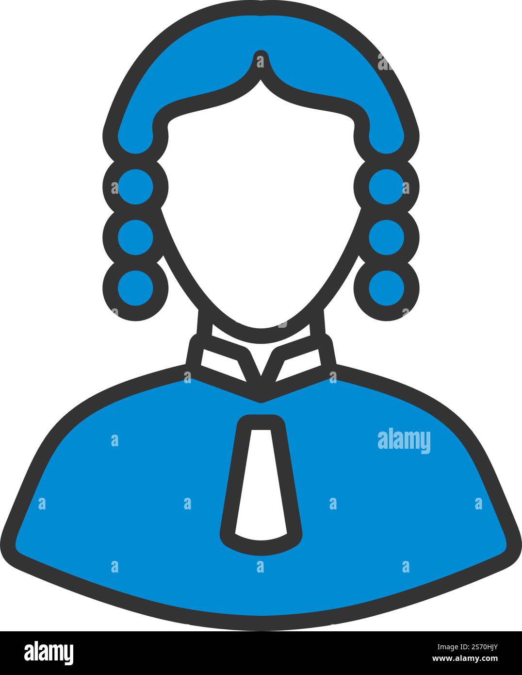Judge Icon. Editable Bold Outline With Color Fill Design. Vector ...