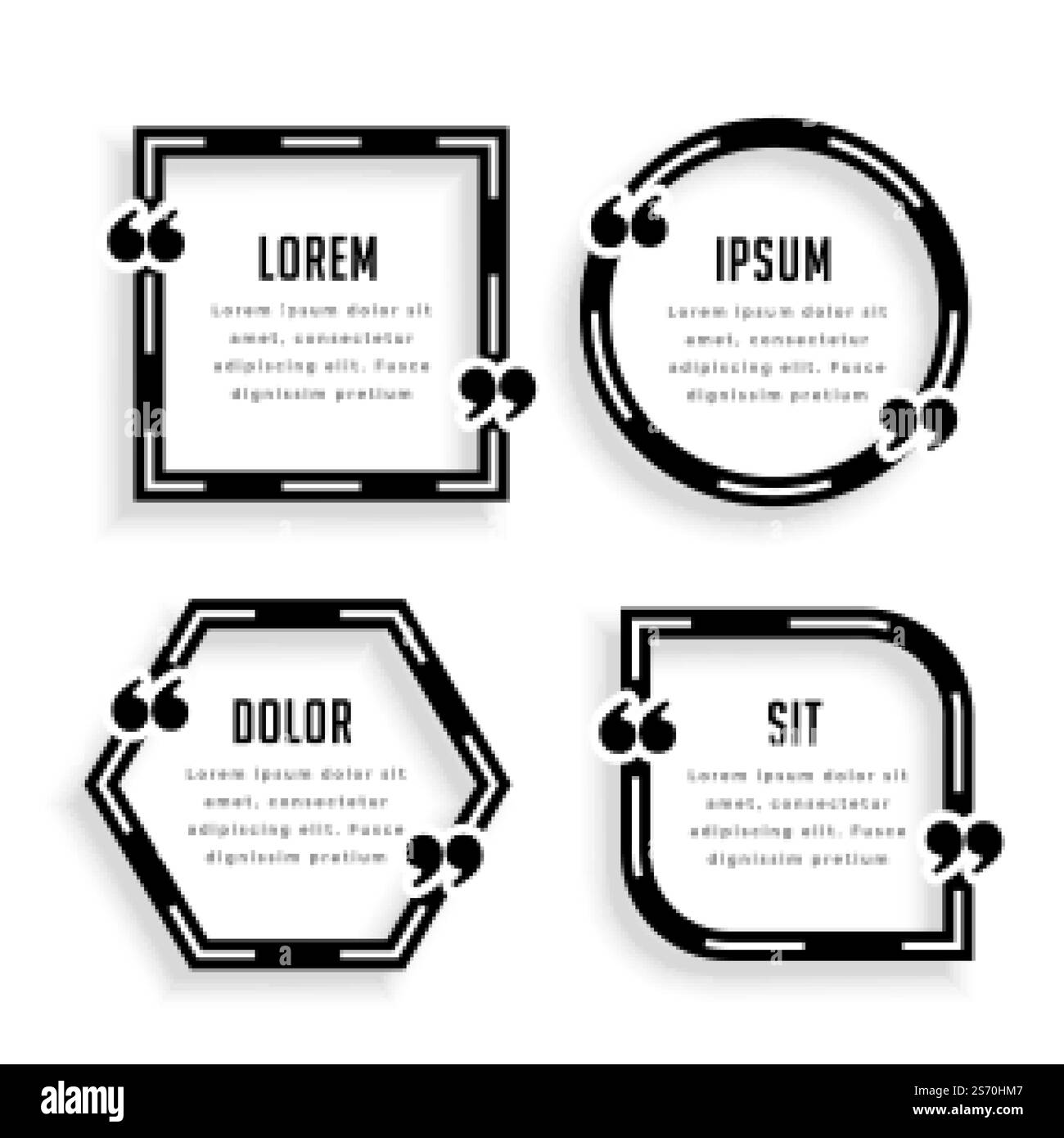 stylish geometric quotation template design Stock Vector Image & Art ...