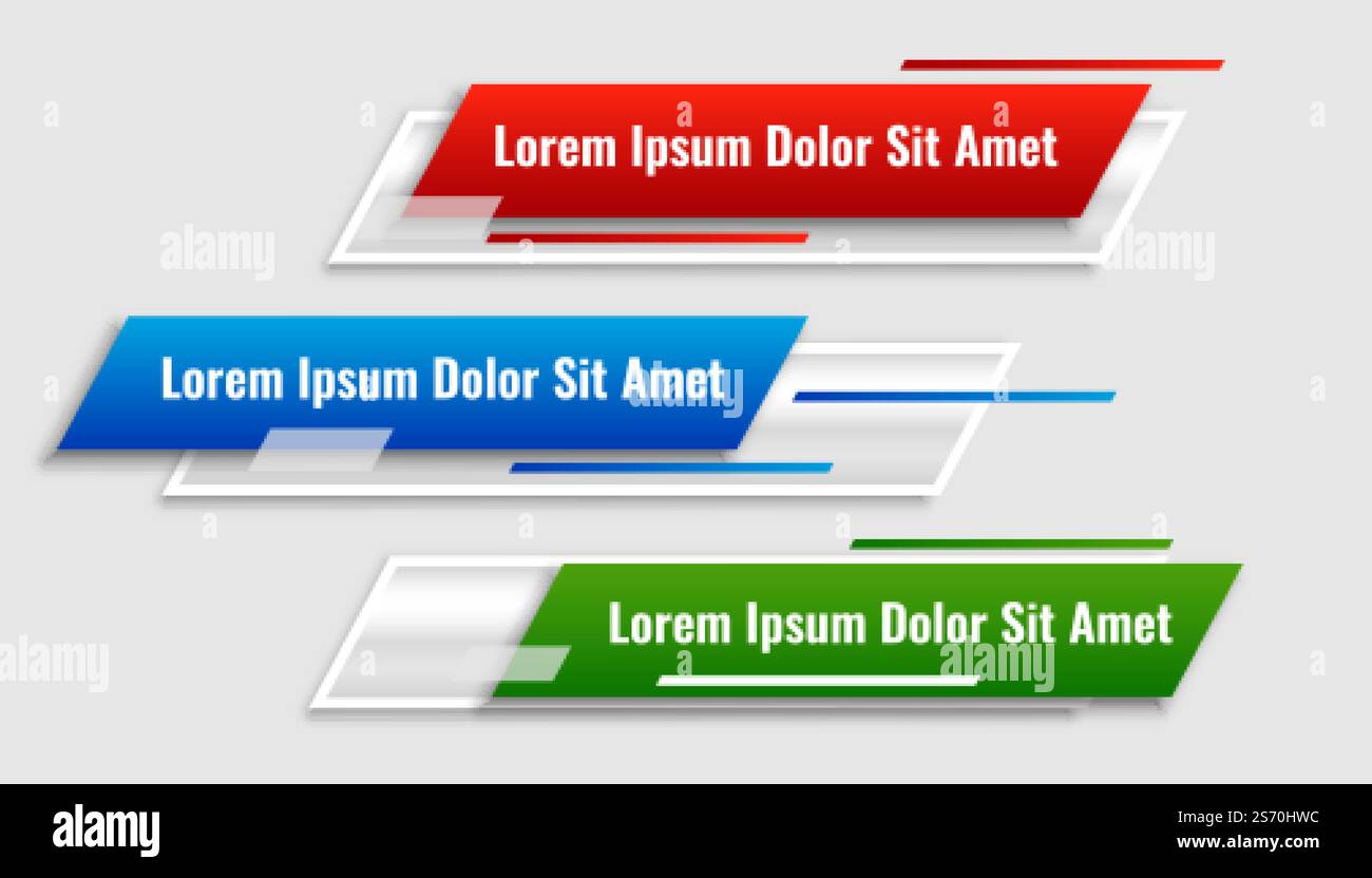 abstract lower third colors banner in geometric style Stock Vector Image & Art - Alamy