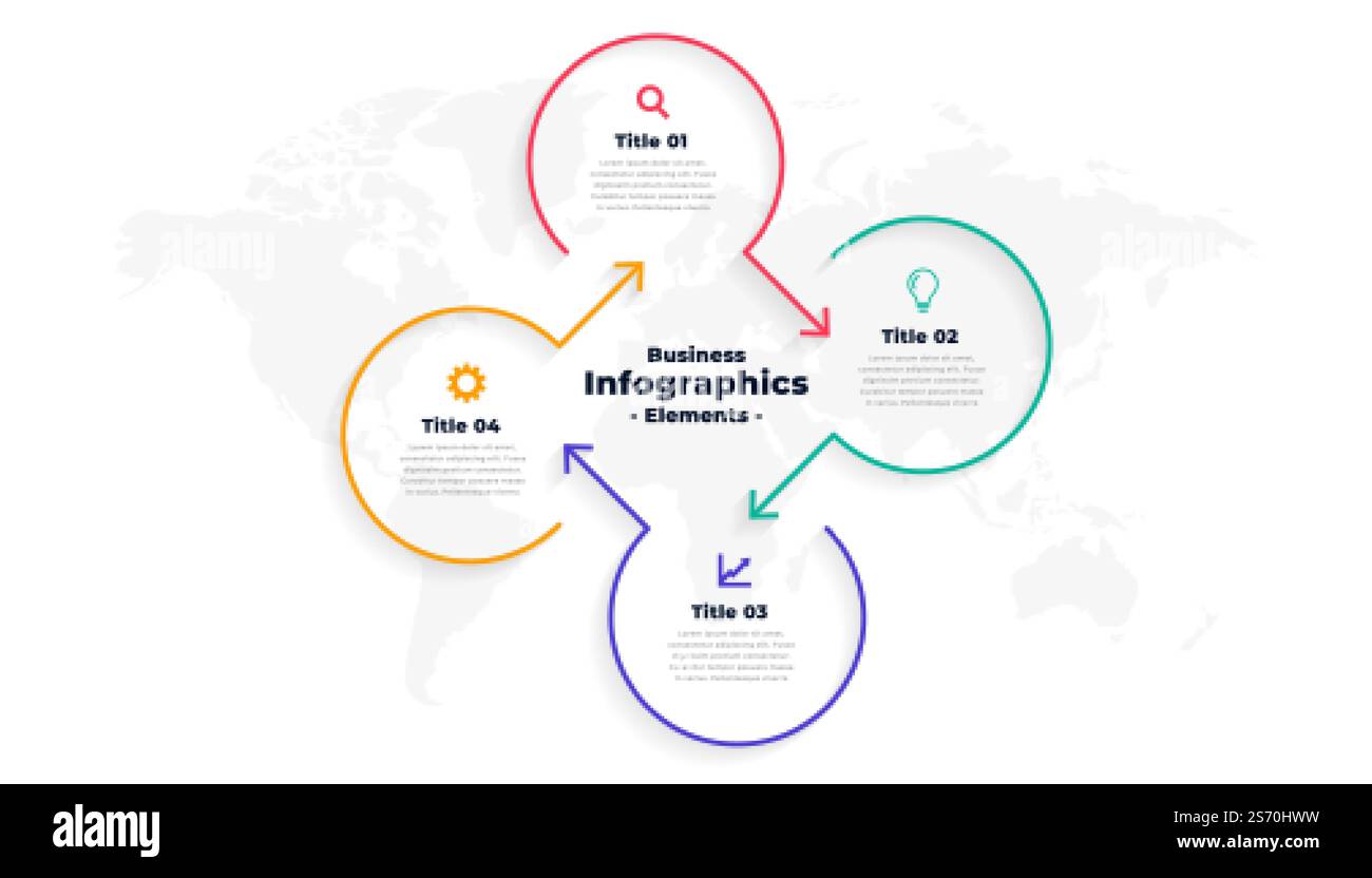 four steps directional line infographic template design Stock Vector ...