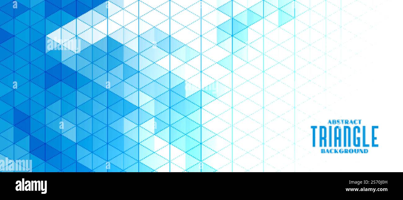 abstract blue triangle mosaic grid background design Stock Vector Image & Art - Alamy