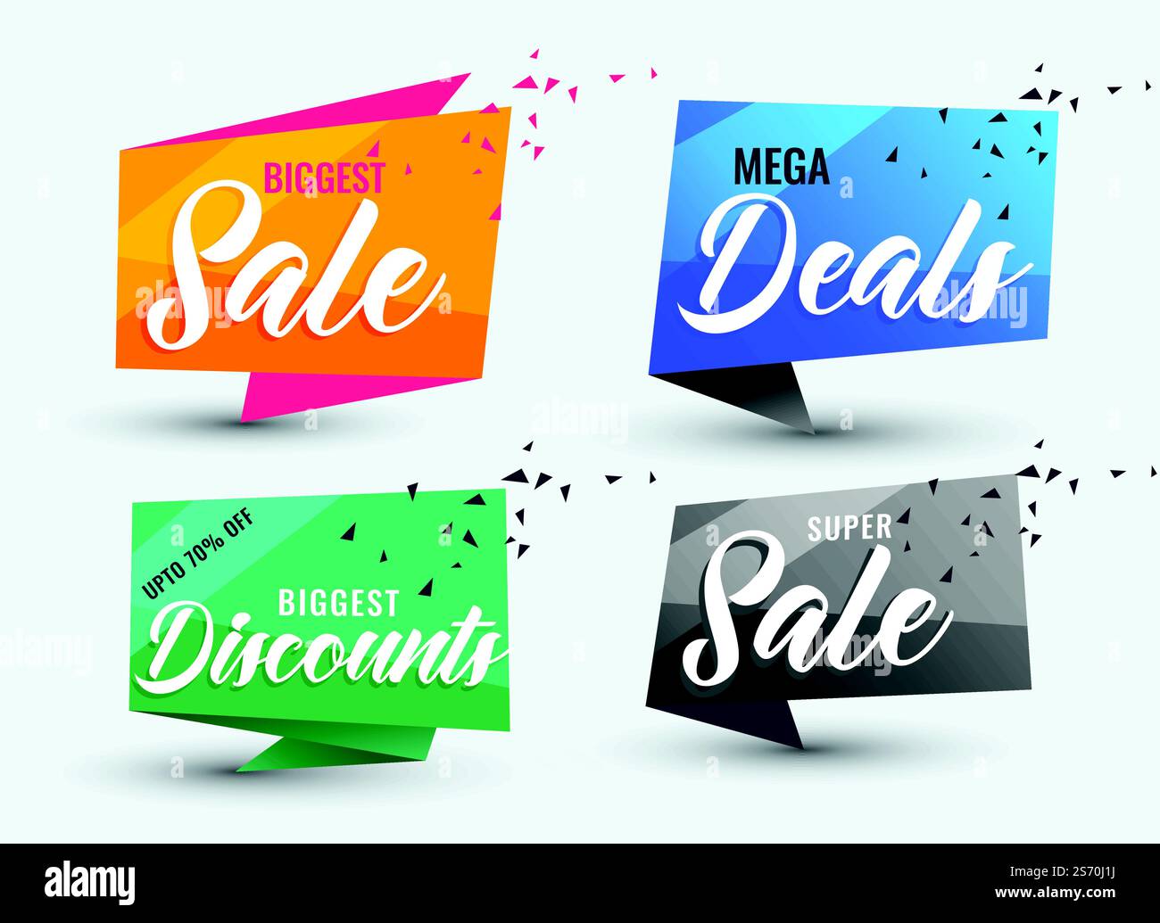 sale deals and discount banners template set Stock Vector Image & Art ...