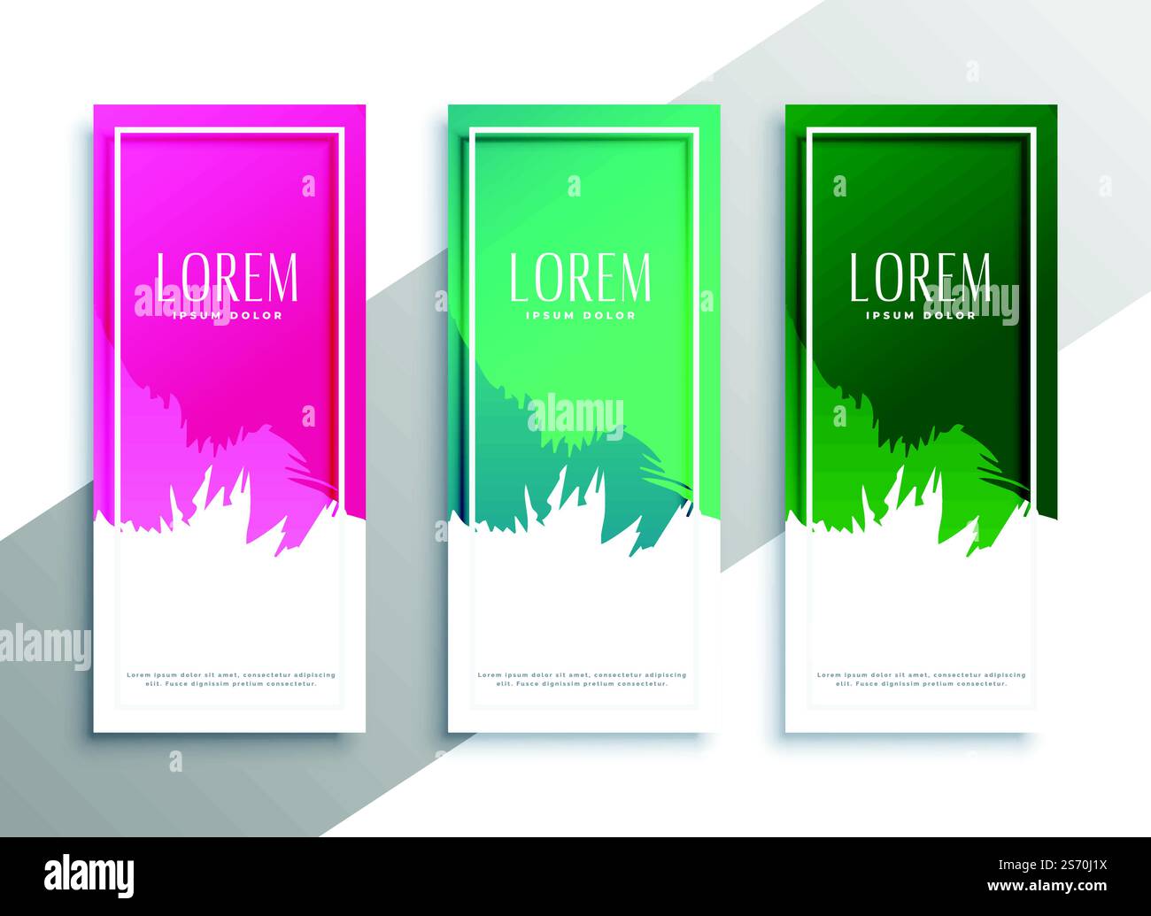 abstract three vertical banner with text space Stock Vector Image & Art ...