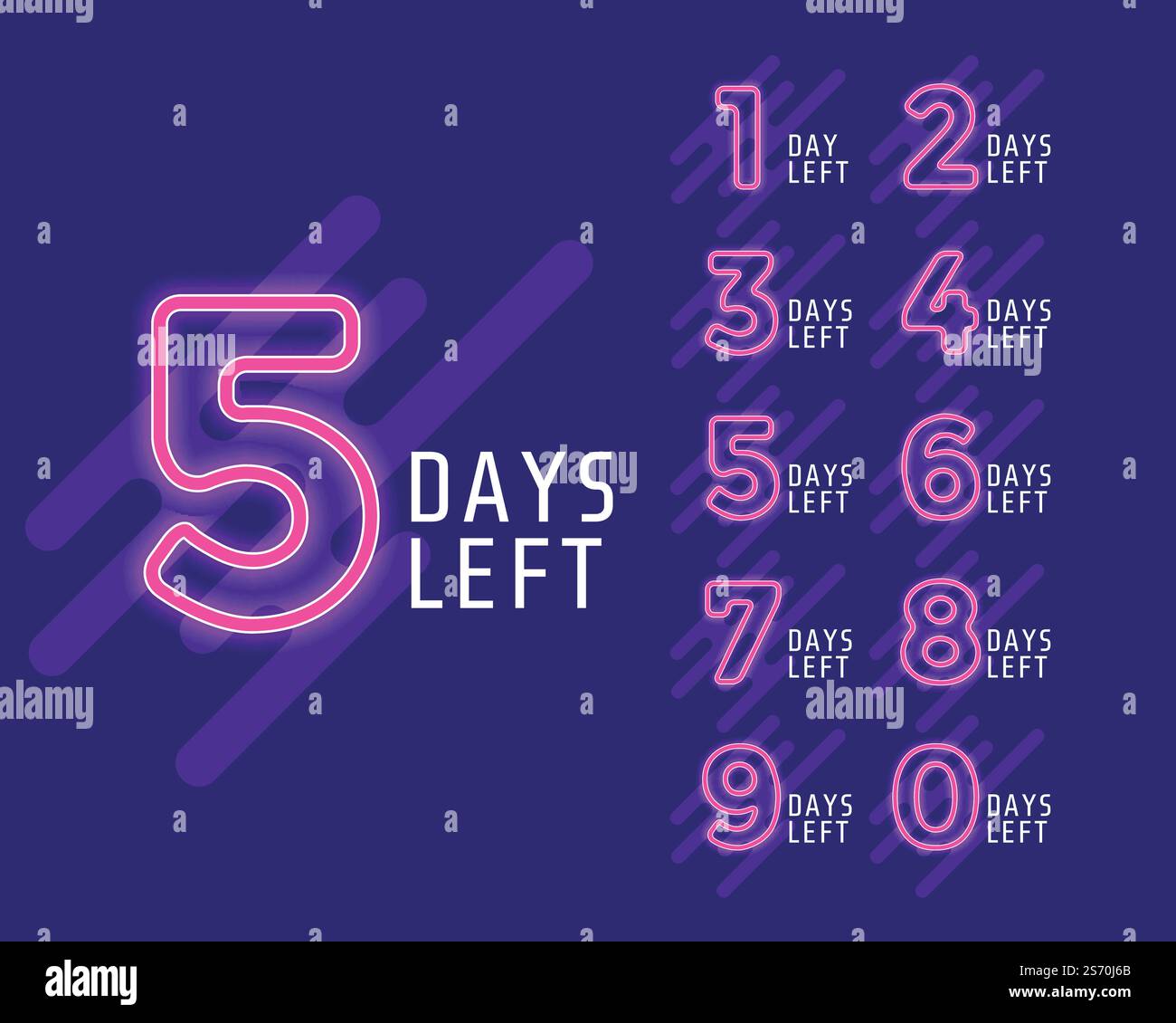 Number days left marketing Stock Vector Images - Alamy