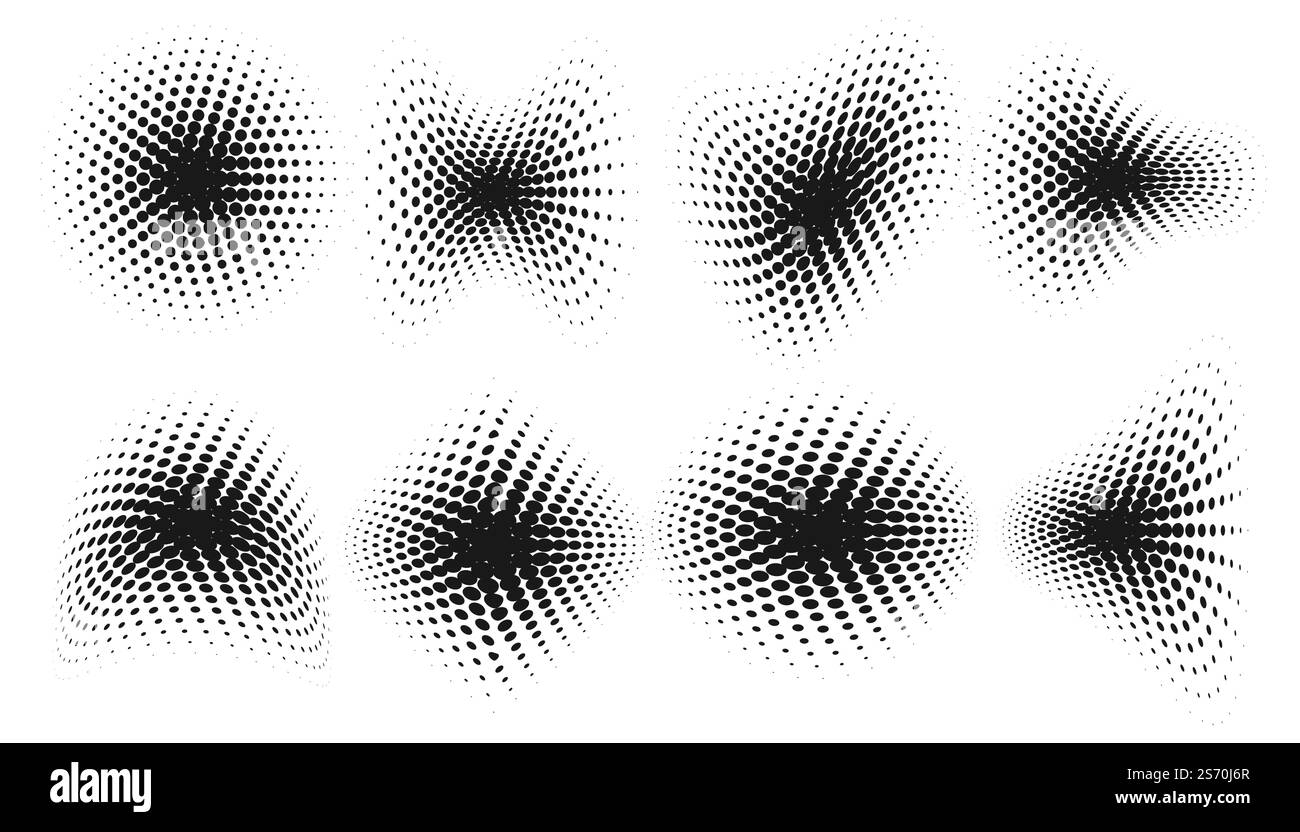 abstract grunge halftone distorted shapes background design Stock ...