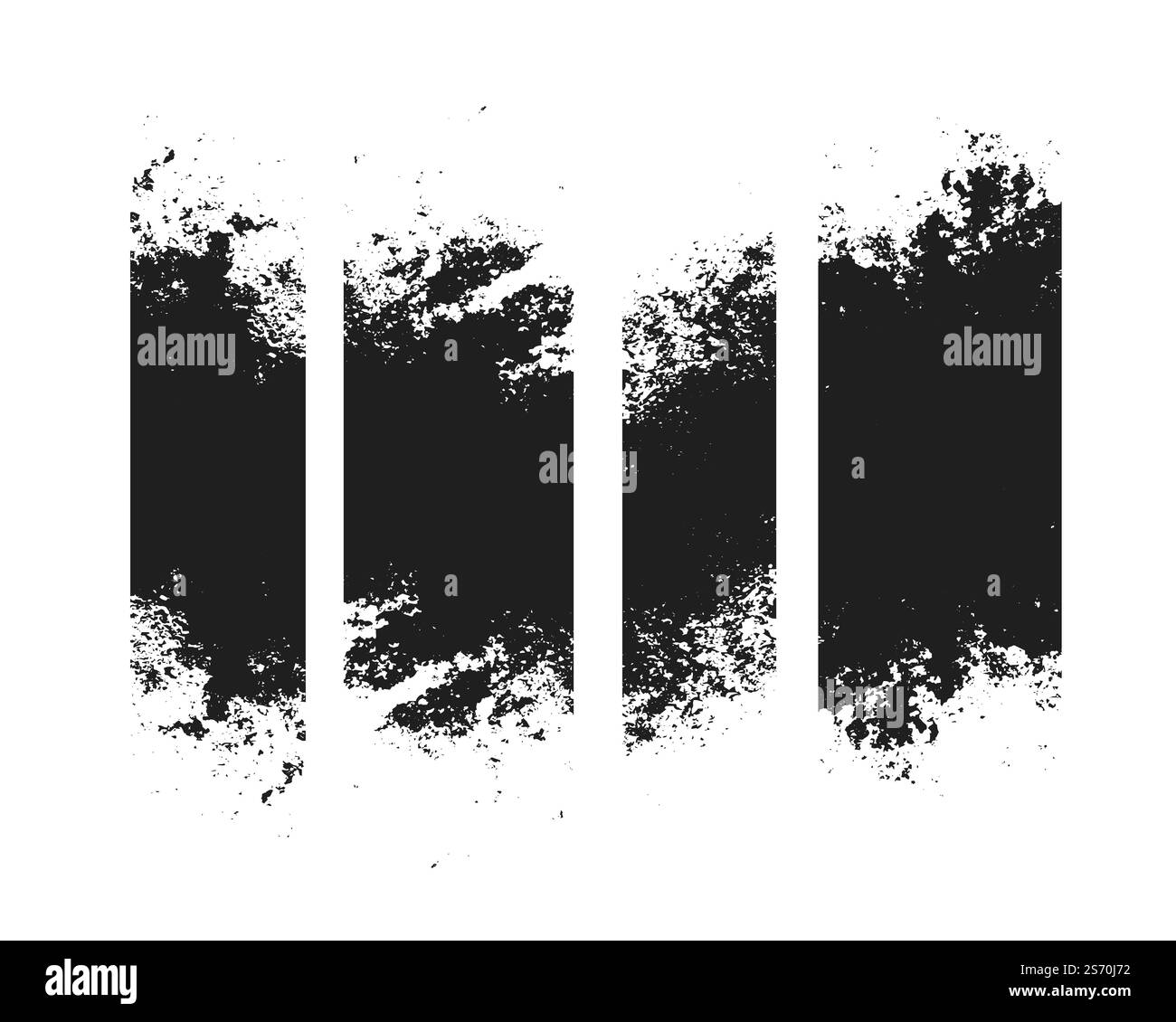 dirty distressed stroke texture banner set of four Stock Vector Image ...