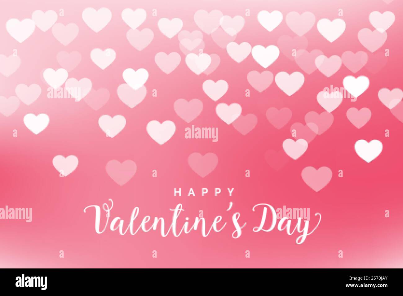 lovely pink hearts valentines day background design Stock Vector Image ...