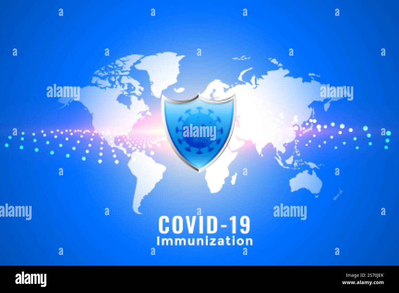 covid-19 coronavirus immunization shield with world map Stock Vector ...