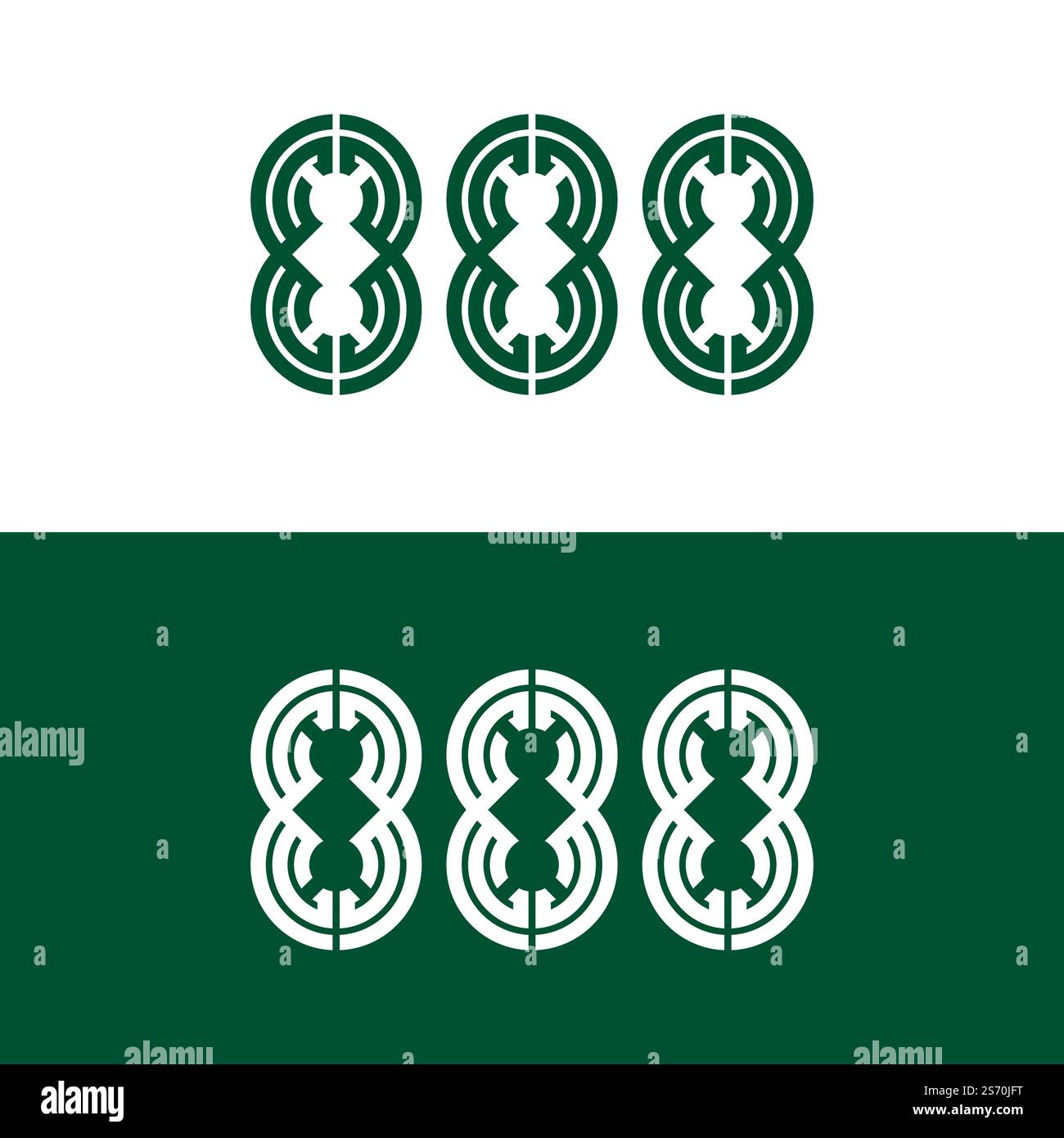 888 vector logo design Stock Vector Image & Art - Alamy