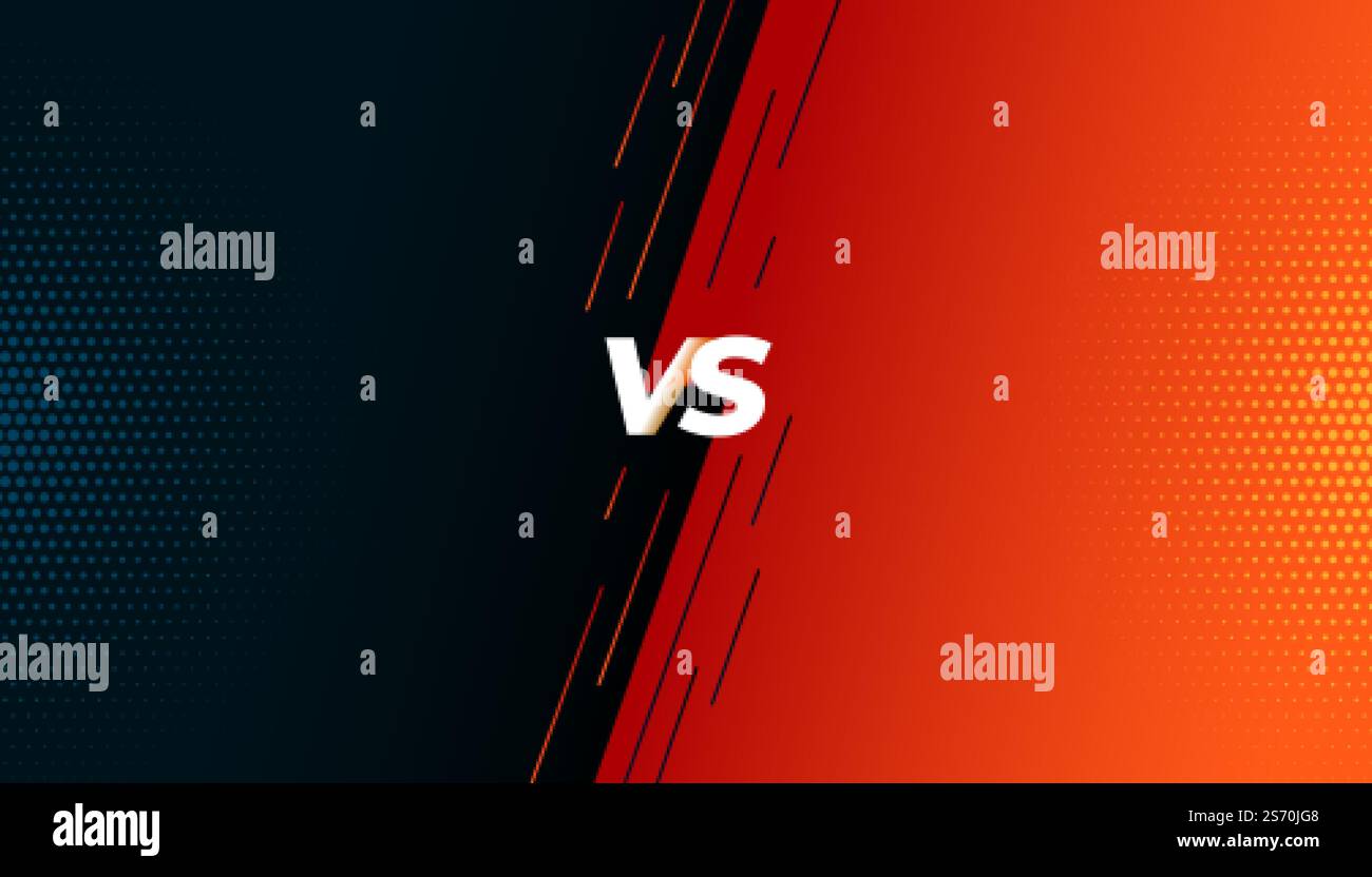 versus vs fight battle screen background design Stock Vector Image ...