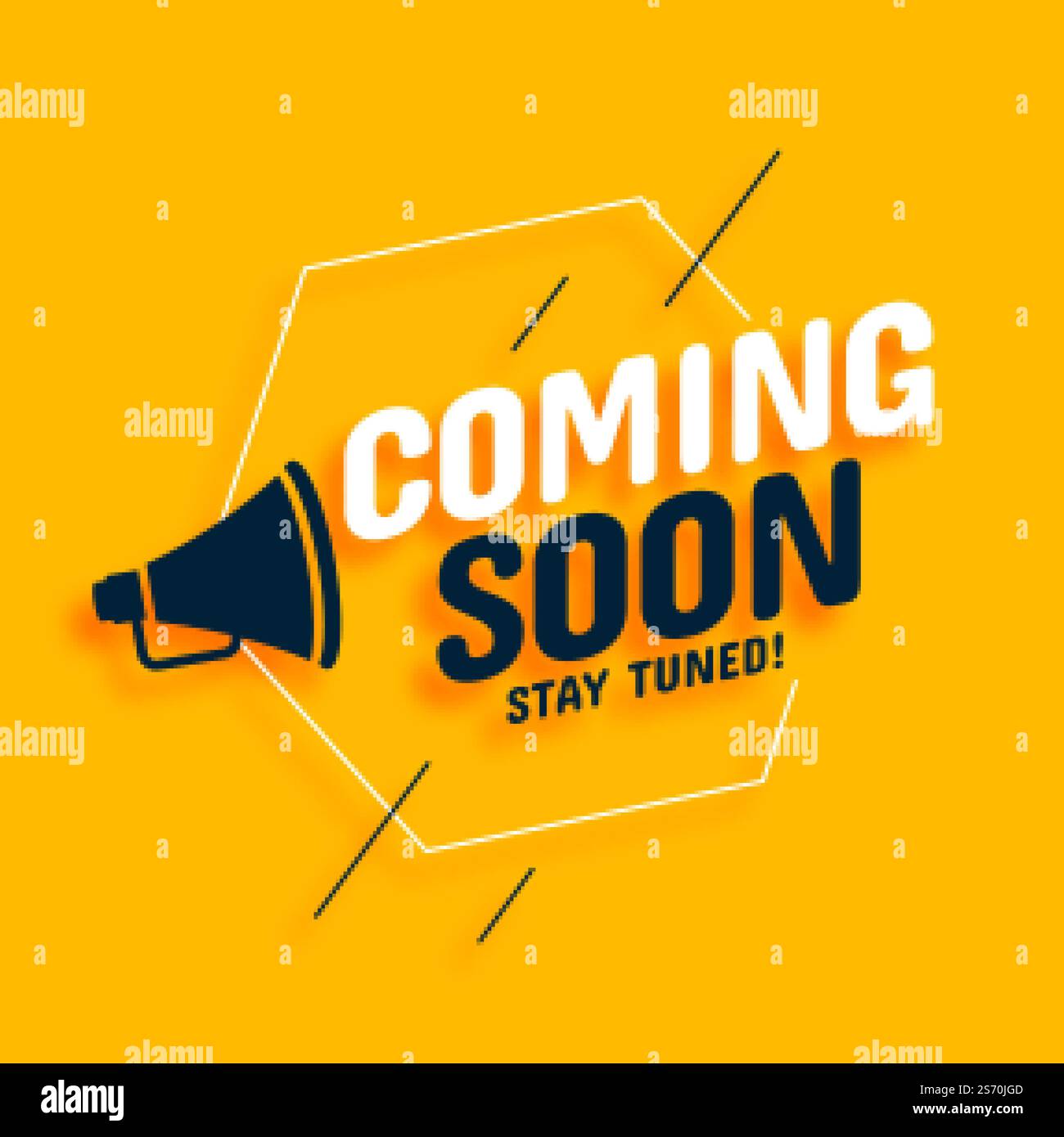 coming soon background with megaphone design Stock Vector Image & Art ...