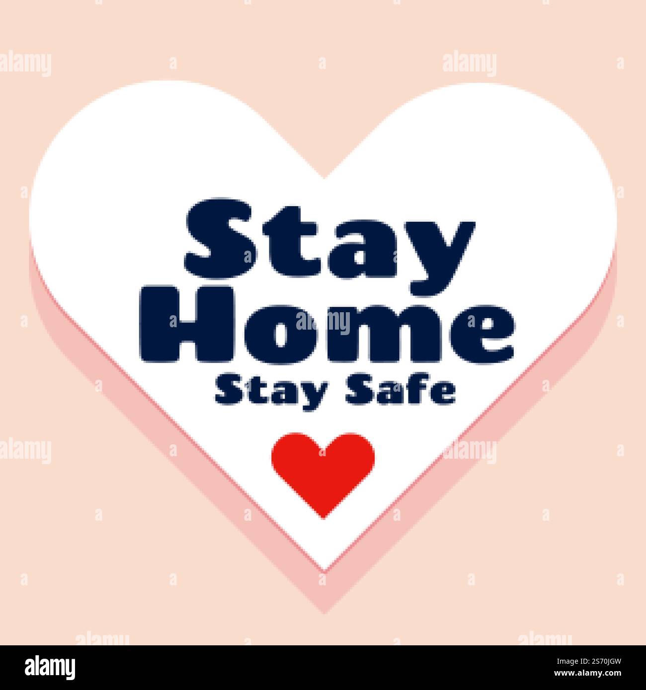 stay home and stay safe concept background design Stock Vector Image ...