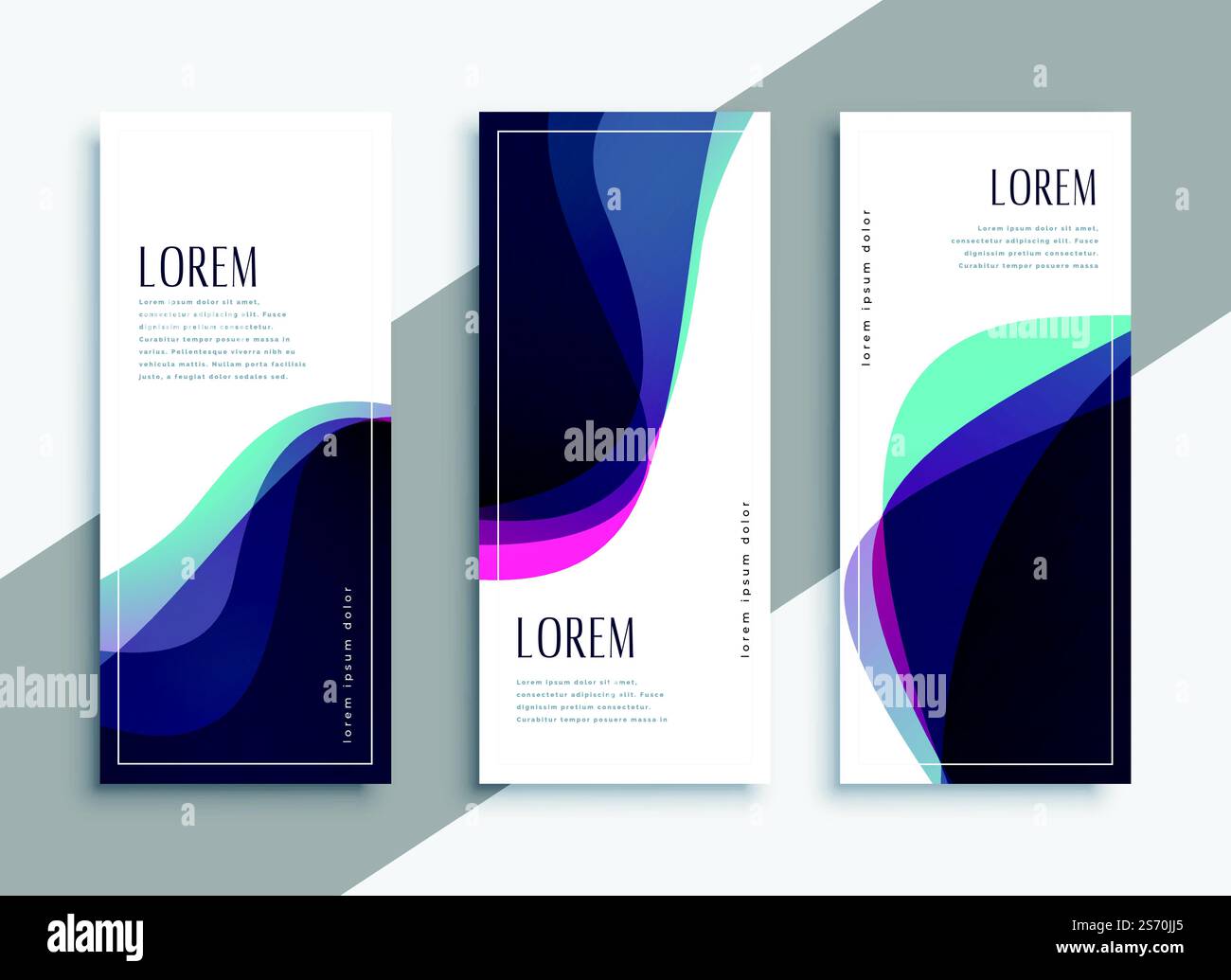 abstract transparent curve shapes banner design set Stock Vector Image ...