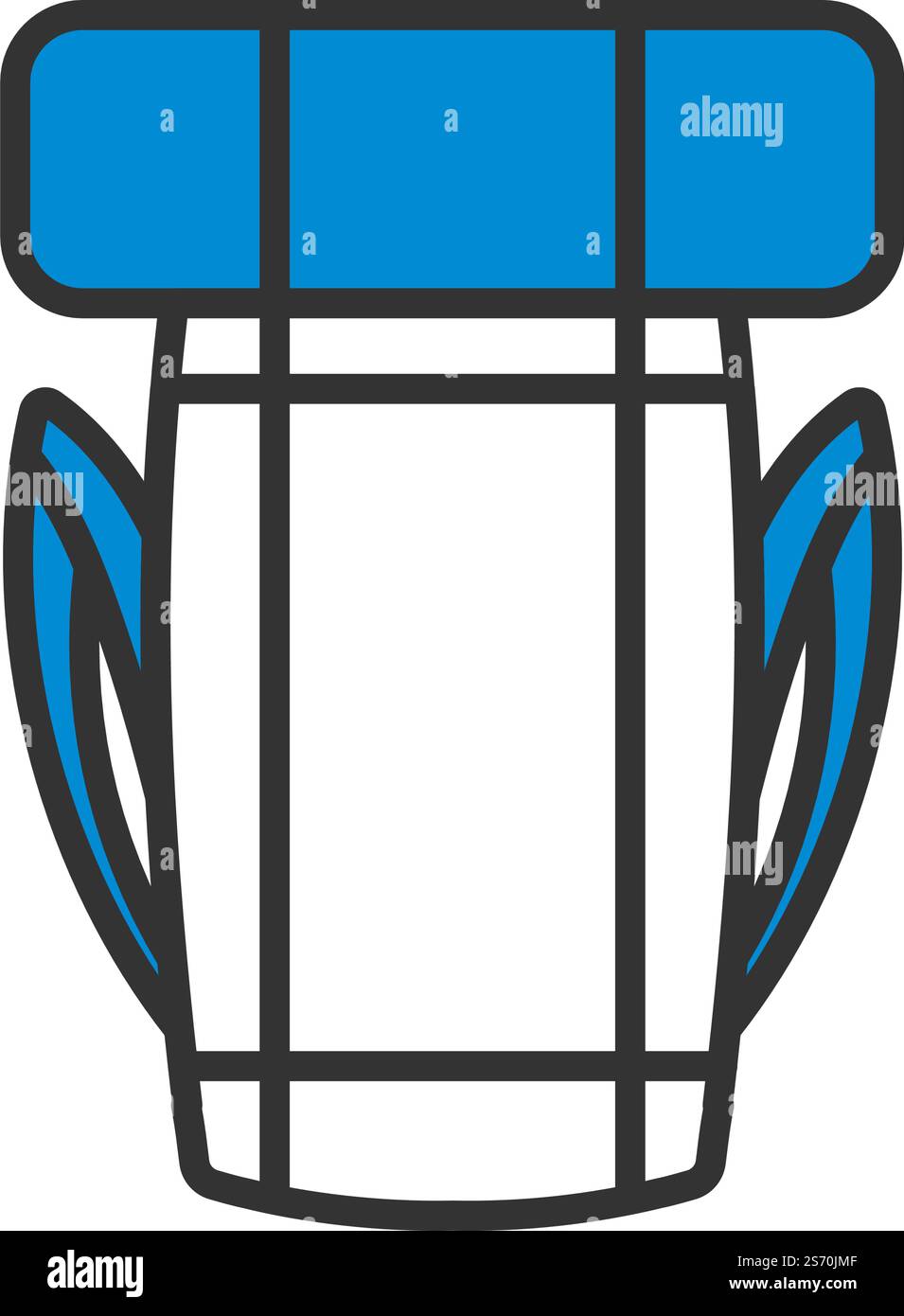 Icon Of Camping Backpack. Editable Bold Outline With Color Fill Design ...