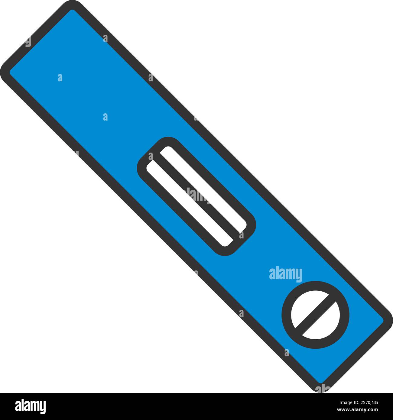 Icon Of Construction Level. Editable Bold Outline With Color Fill ...