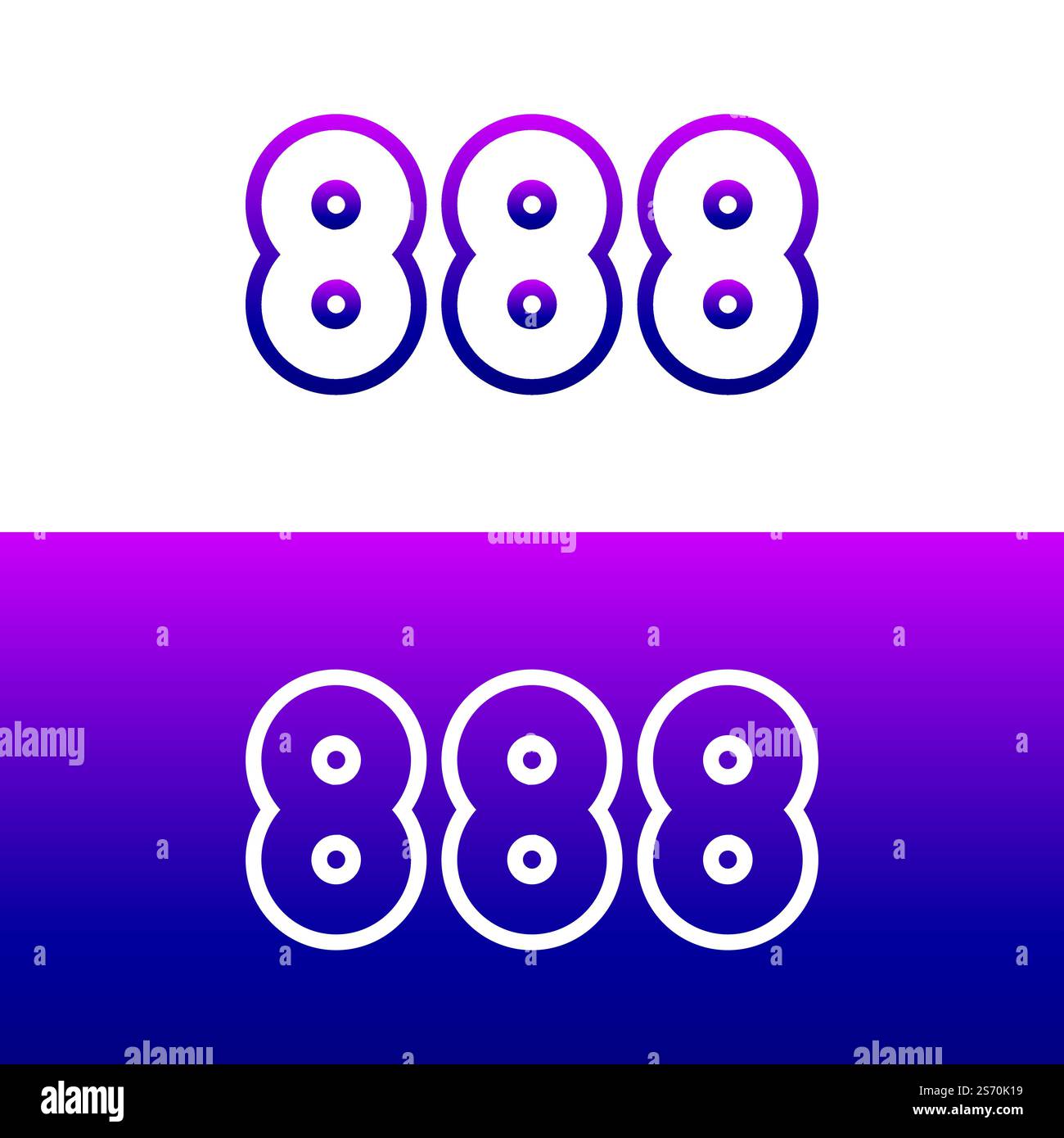 888 vector logo design Stock Vector Image & Art - Alamy
