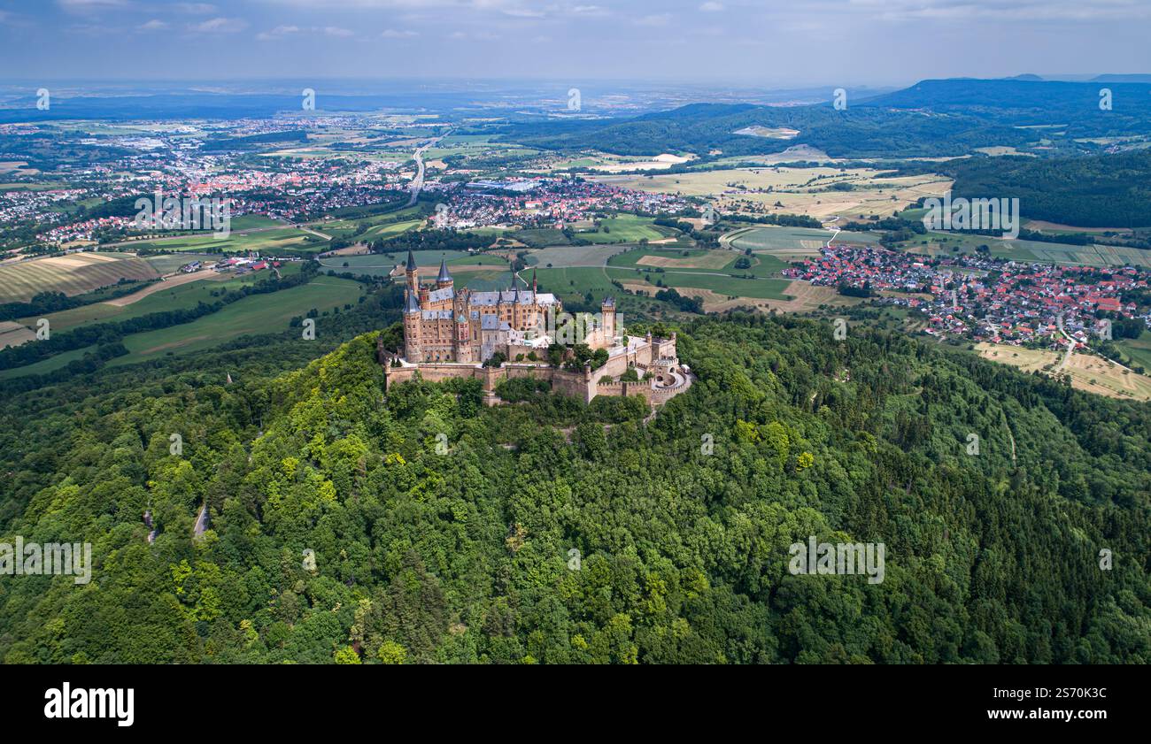 Hohenzollern Castle, Germany, it is located atop Mount Hohenzollern ...
