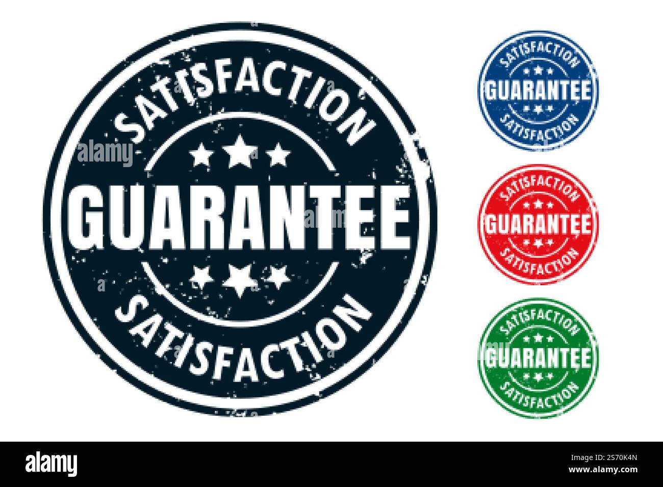 satisfaction guarantee rubber stamp seal design set Stock Vector Image & Art - Alamy