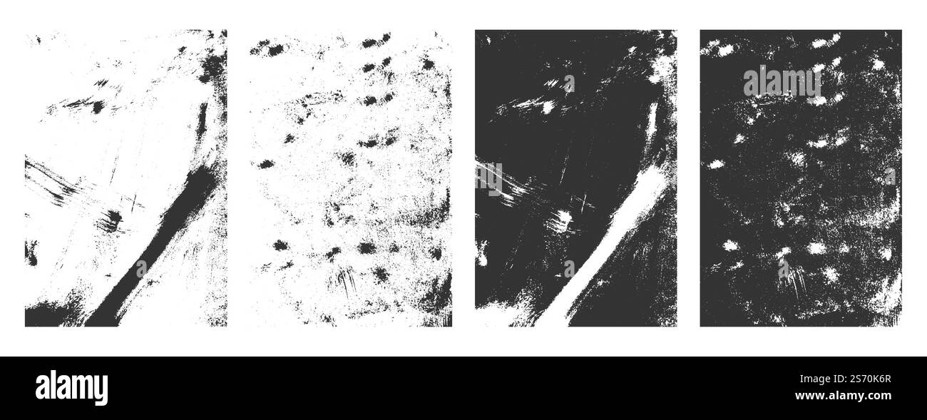 rectangular grunge texture frames distressed effect background set ...