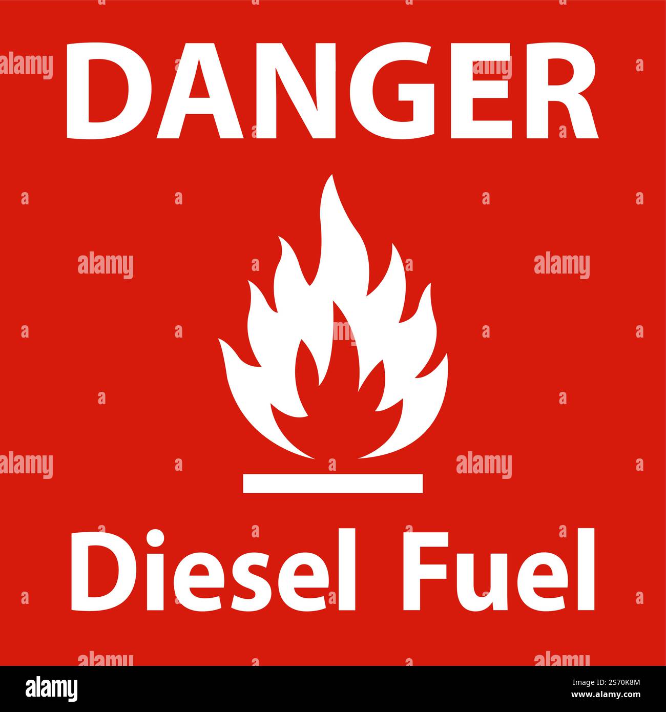 Danger Diesel Fuel Sign On White Background Stock Vector Image & Art ...