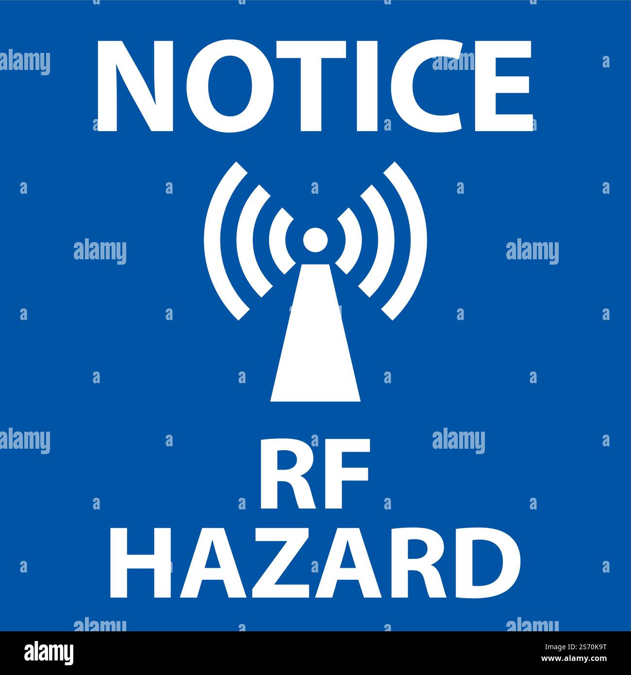 Notice RF Hazard Sign On White Background Stock Vector Image & Art - Alamy