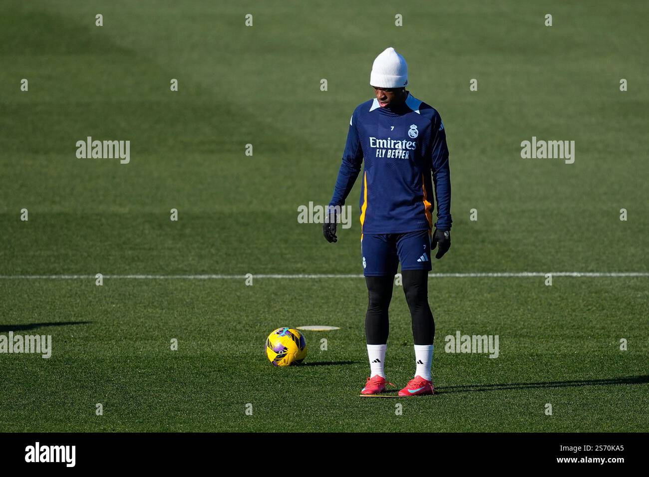 Vinicius Junior during the training day of Real Madrid ahead the ...