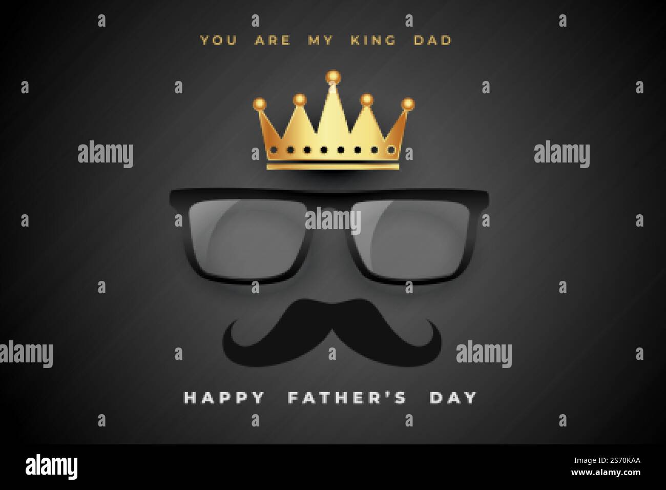 king dad fathers day concept poster design background Stock Vector ...