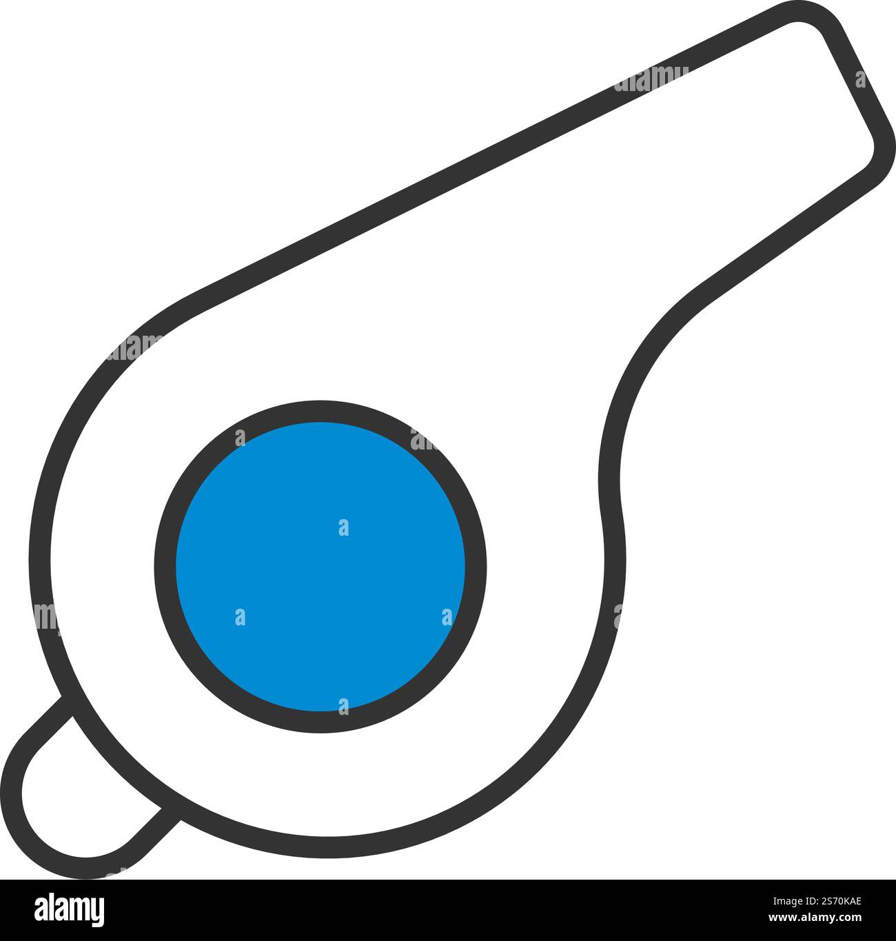 Whistle Icon. Editable Bold Outline With Color Fill Design. Vector ...