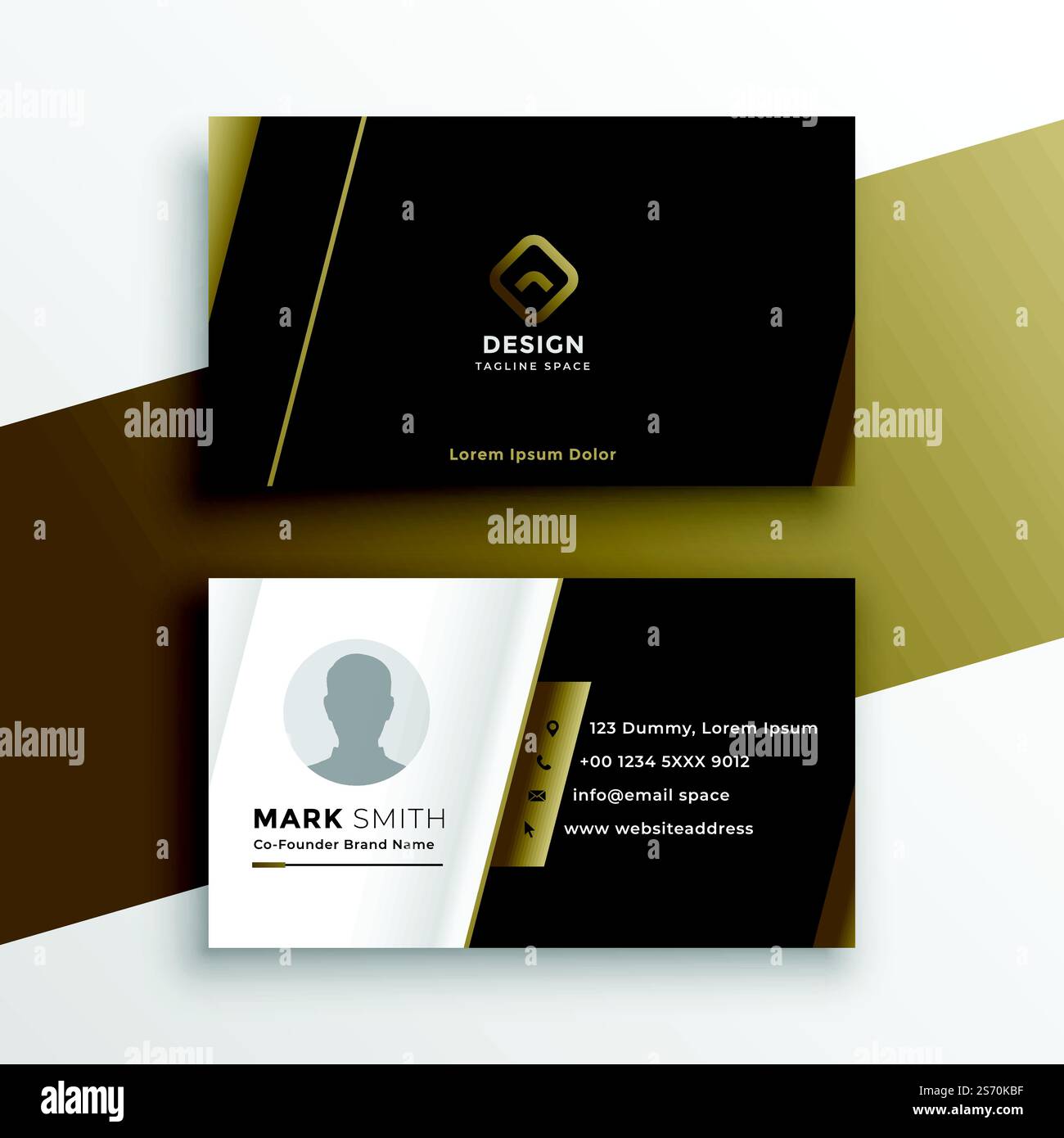 vip business card in dark theme template design Stock Vector Image ...