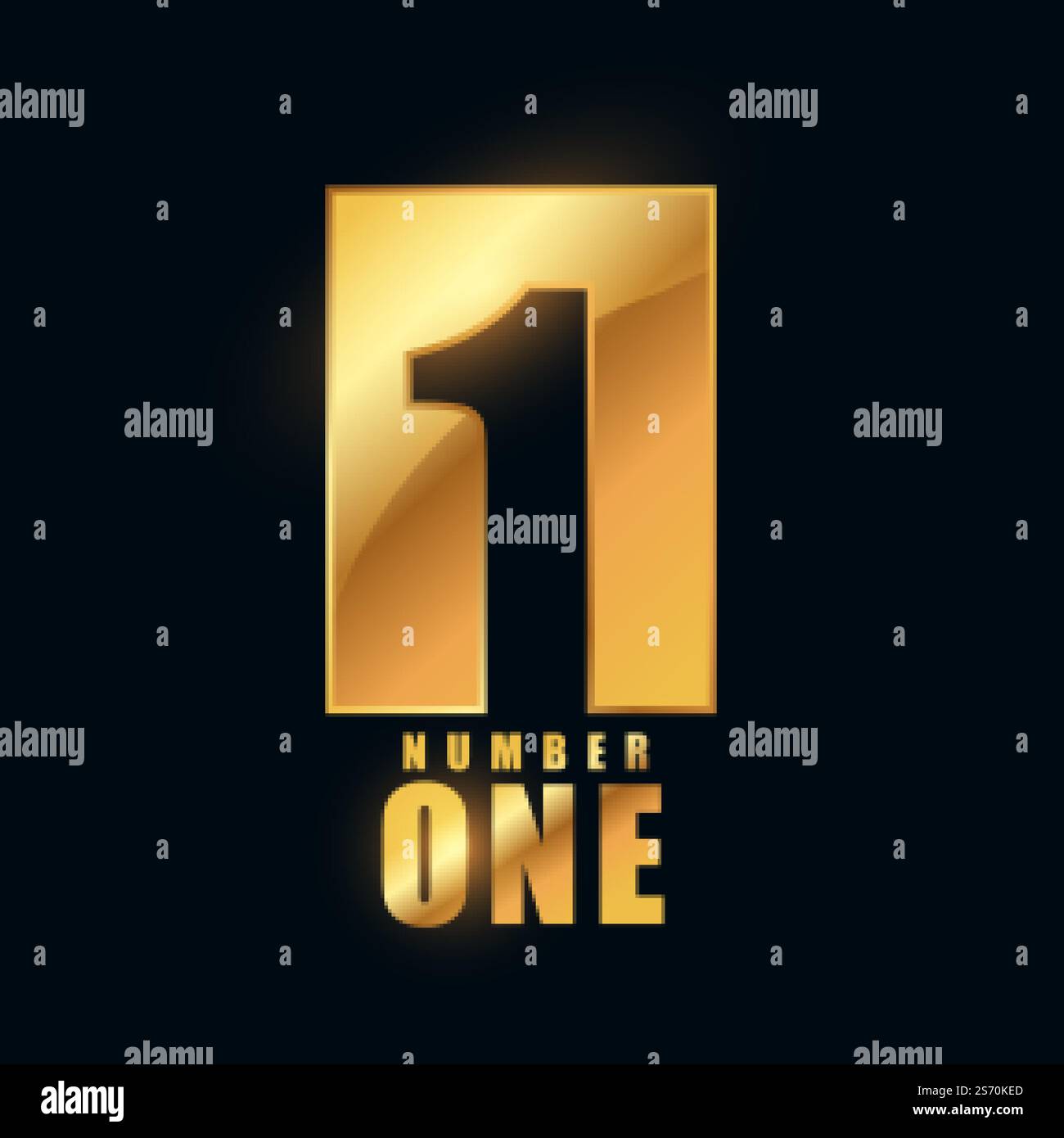 number one golden shiny label design Stock Vector Image & Art - Alamy