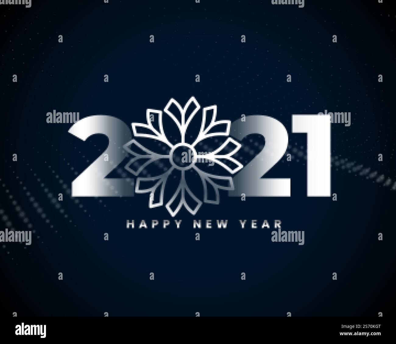 happy new year 2021 silver background design Stock Vector Image & Art ...