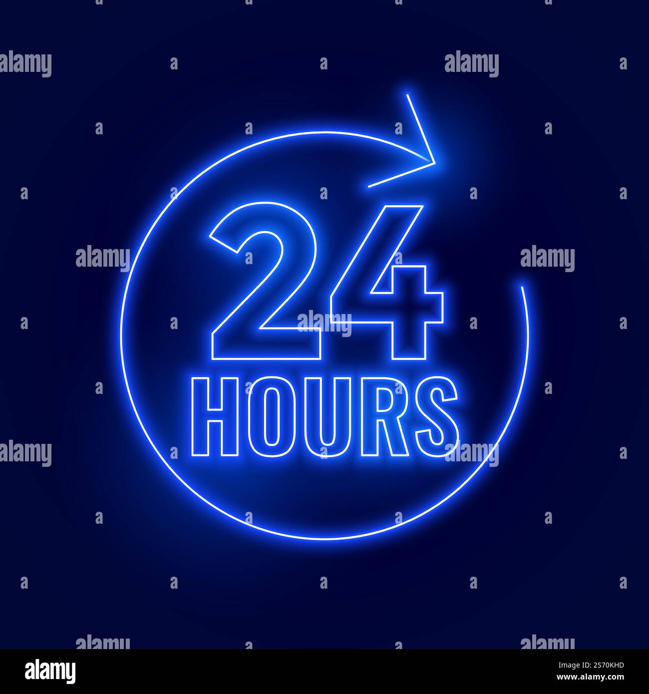 neon 24 hours open signboard design Stock Vector Image & Art - Alamy