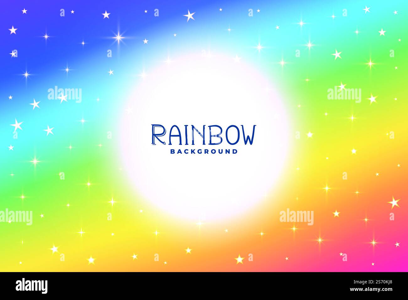 colorful rainbow background with stars and sparkles Stock Vector Image ...