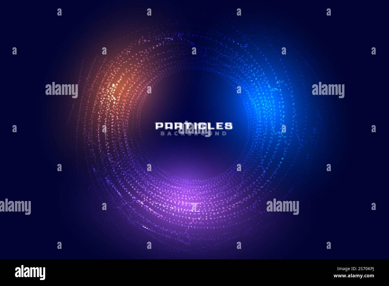 Futuristic circular flow particles digital hi-res stock photography and images - Alamy