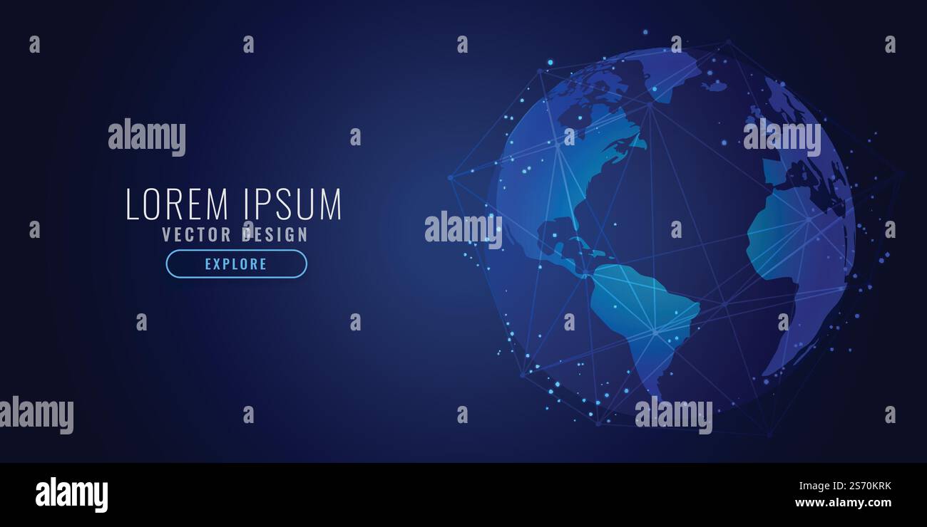 global technology concept digital science background design Stock ...