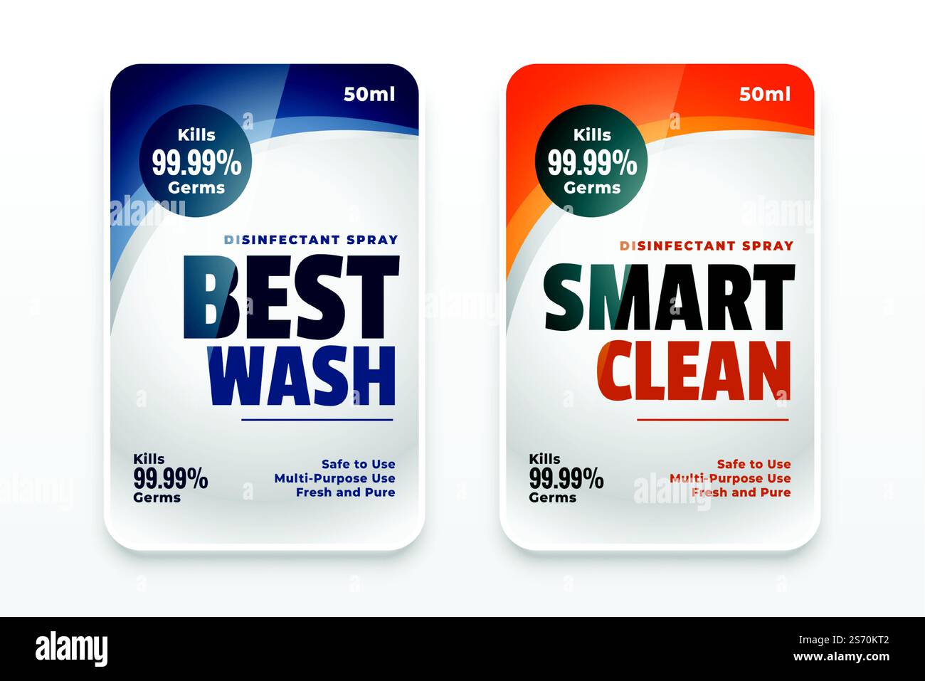 clean detergent labels set in two colors Stock Vector Image & Art - Alamy