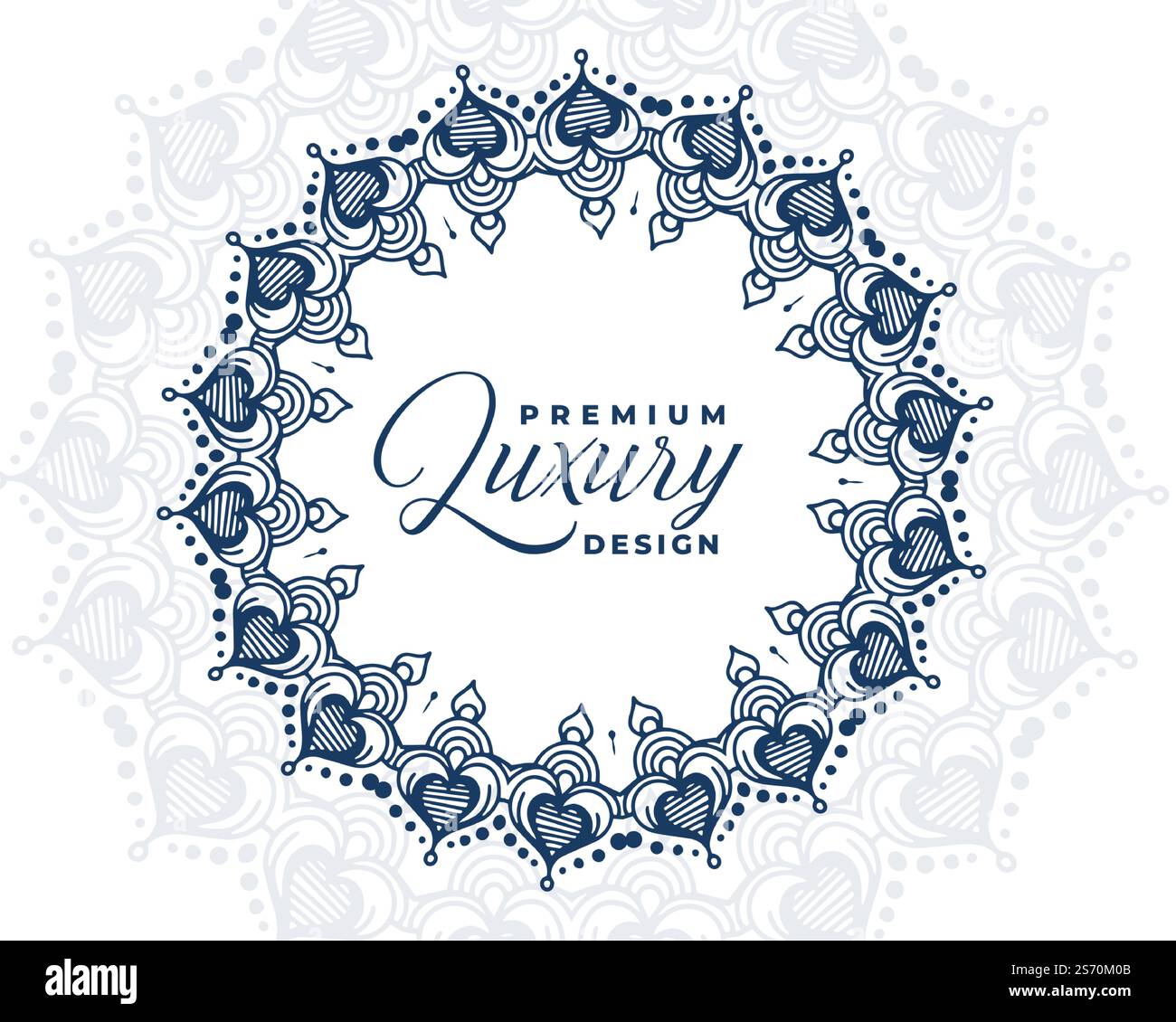 hand drawn mandala frame with text space Stock Vector Image & Art - Alamy