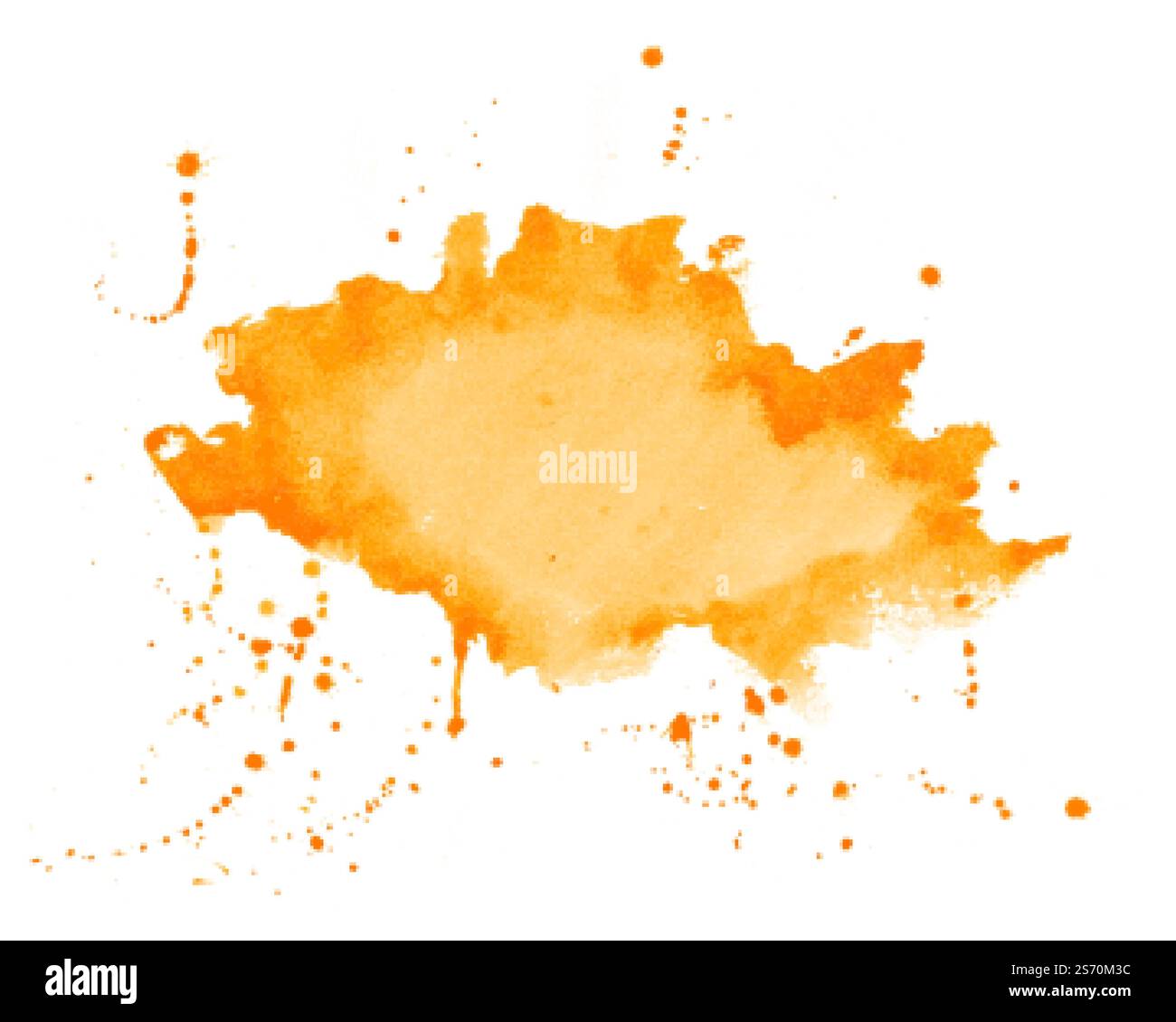 orange watercolor splatter stain texture background design Stock Vector ...